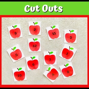 Count and Match Apples Printable | Preschool Busy Book Activity | 1-12 ...
