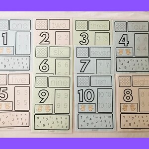Number 1-10 Tracing Mat Printable | Play Dough Mat | Tracing Activity ...