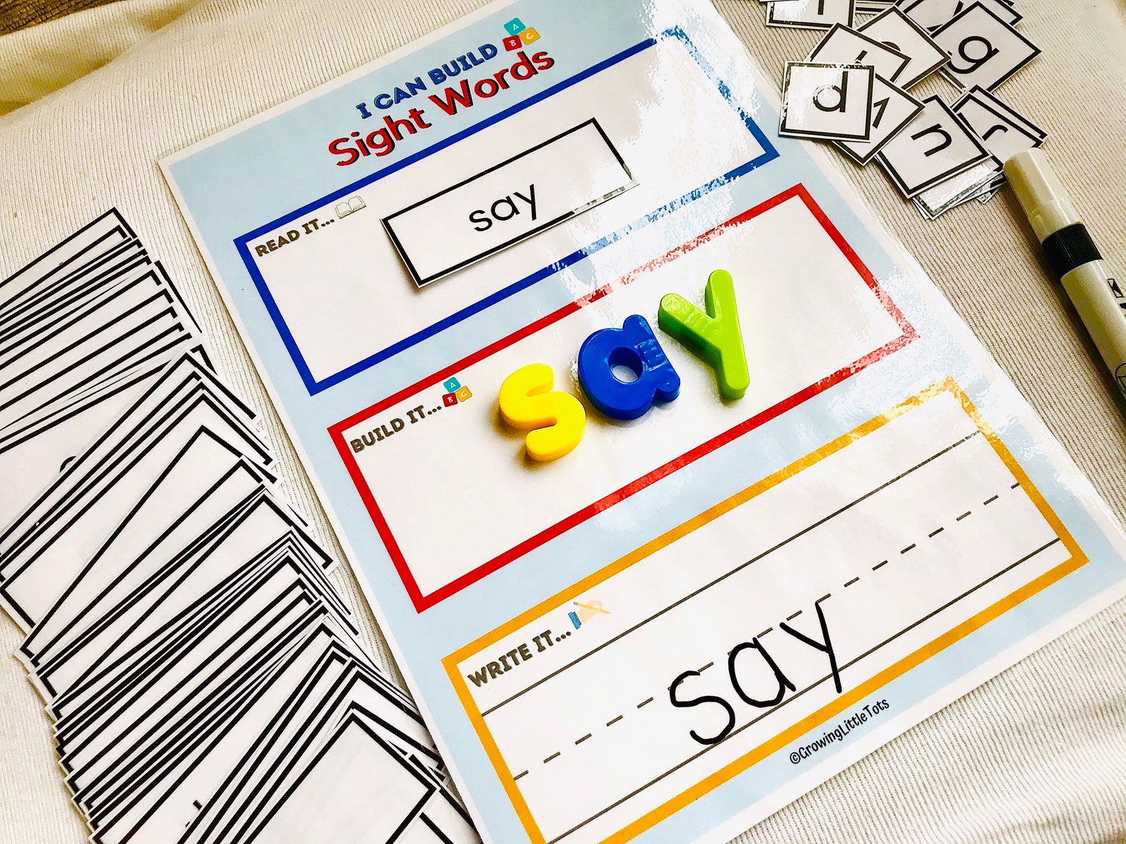 Sight Words Builder Read Build and Write Sight Words - Etsy