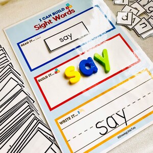 Sight Words Builder | Read, Build and Write Sight Words Activity | Busy ...