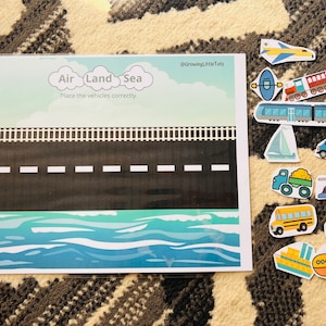 Air Land Sea Activity, Transportation Sorting Game, Preschool ...