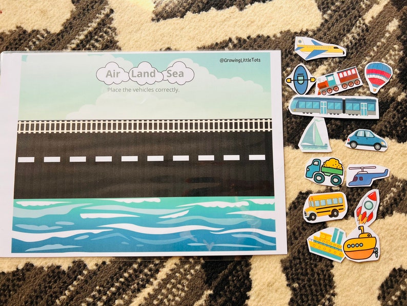 Air Land Sea Activity, Transportation Sorting Game, Preschool ...