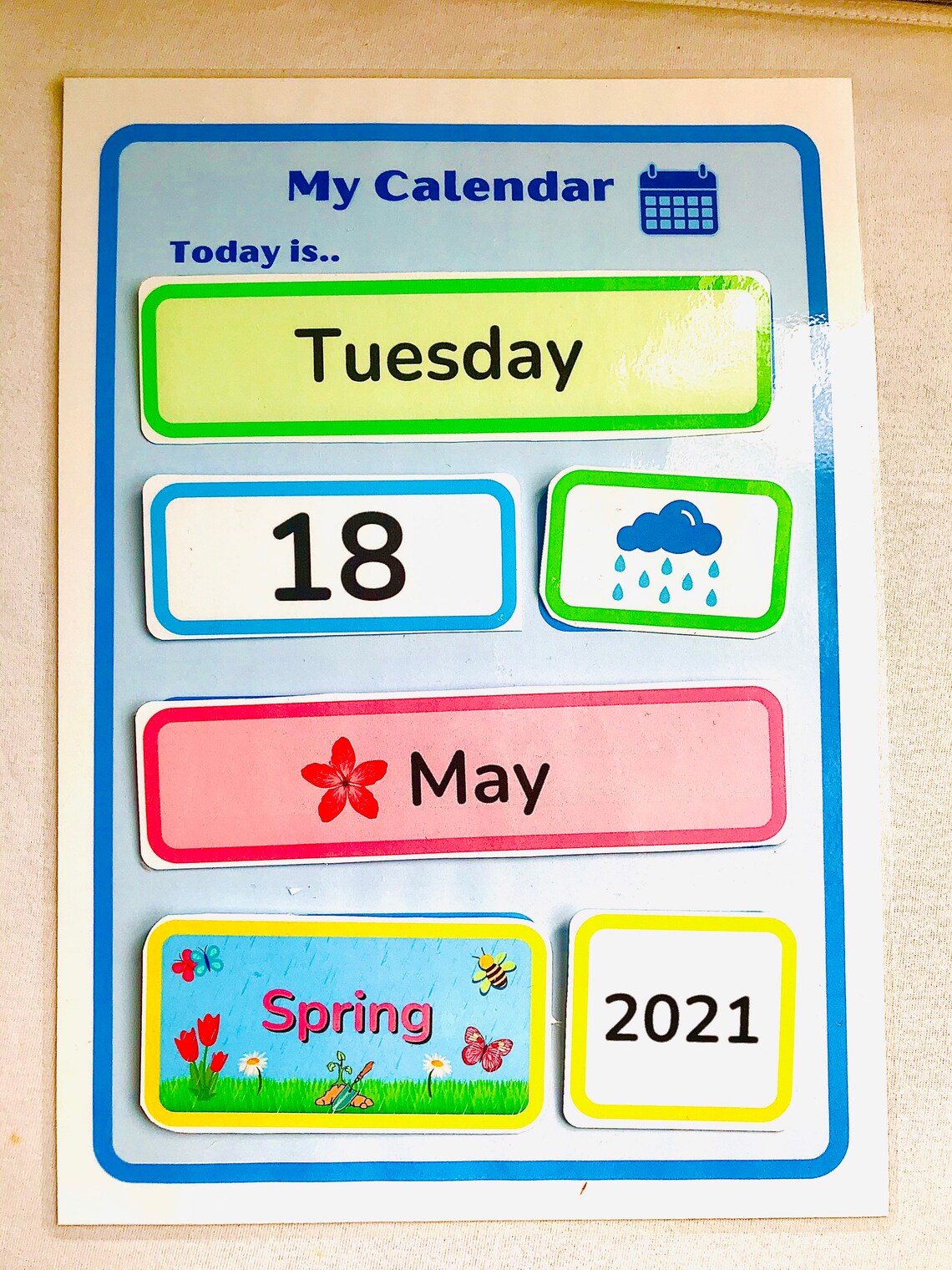 Kids Calendar Printable, Perpetual Calendar, Circle Time, Morning ...