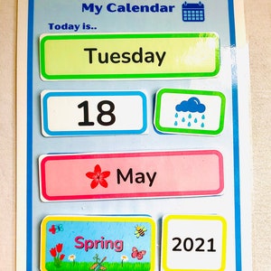 Kids Calendar Printable, Perpetual Calendar, Circle Time, Morning ...