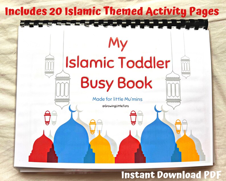 Islamic Toddler Busy Book Islamic Themed Learning Binder - Etsy