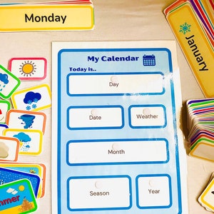 Kids Calendar Printable, Perpetual Calendar, Circle Time, Morning ...