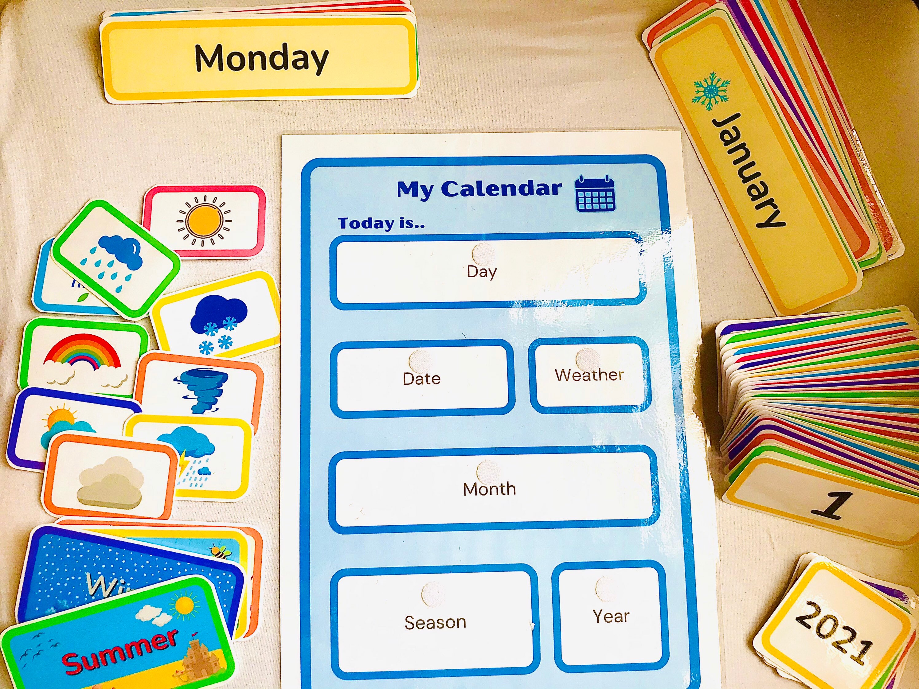 Kids Calendar Printable, Perpetual Calendar, Circle Time, Morning ...