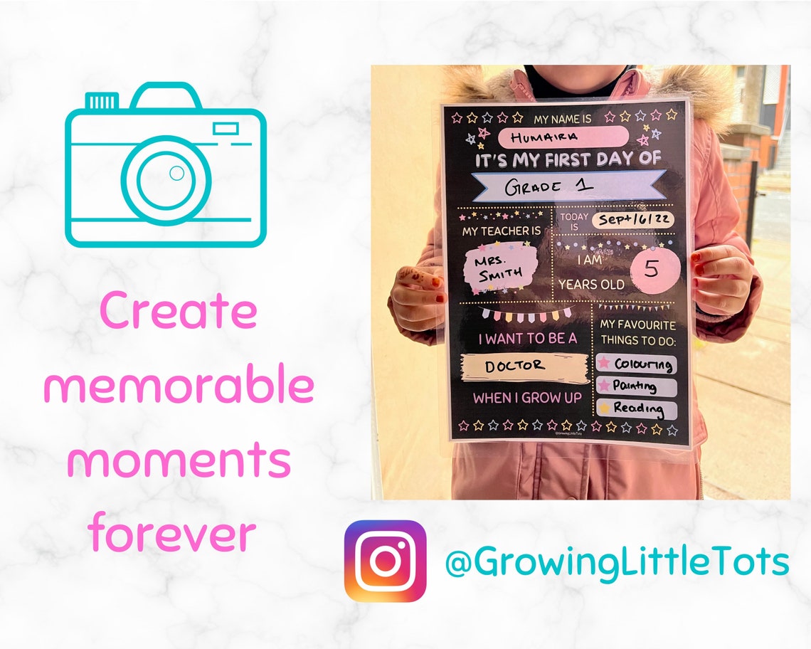 Back to School Poster, First Day of School, Nursery Back to School ...