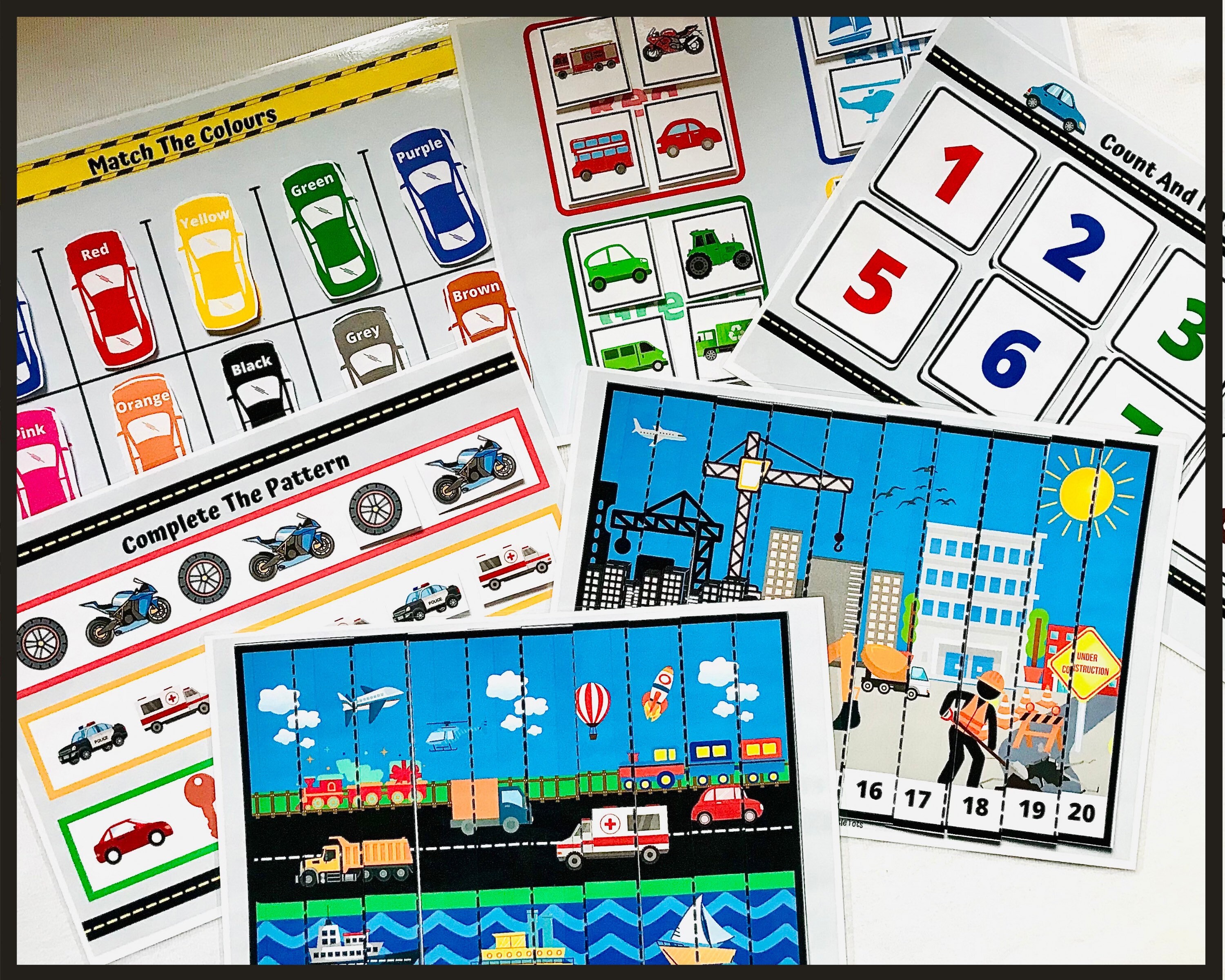 Transportation Learning Binder Cars Busy Book Cars - Etsy