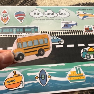Air Land Sea Activity, Transportation Sorting Game, Preschool ...