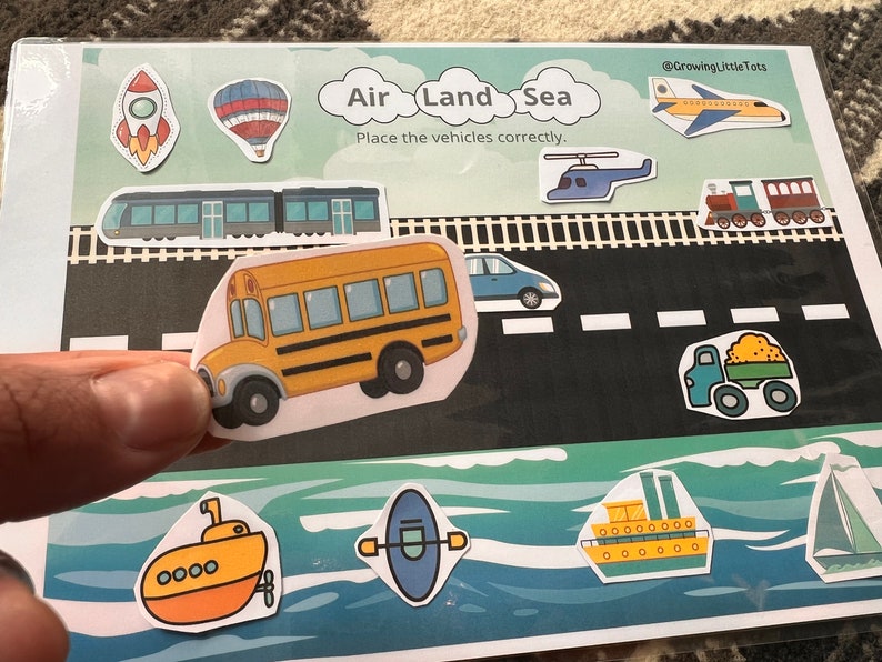 Transportation Sorting Game: Air, Land & Sea Preschool Printable (PDF ...