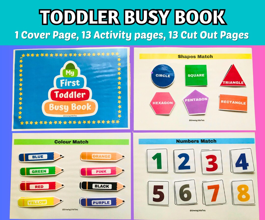 Toddler Busy Book | Learning Binder | Preschool Busy Book | Toddler ...