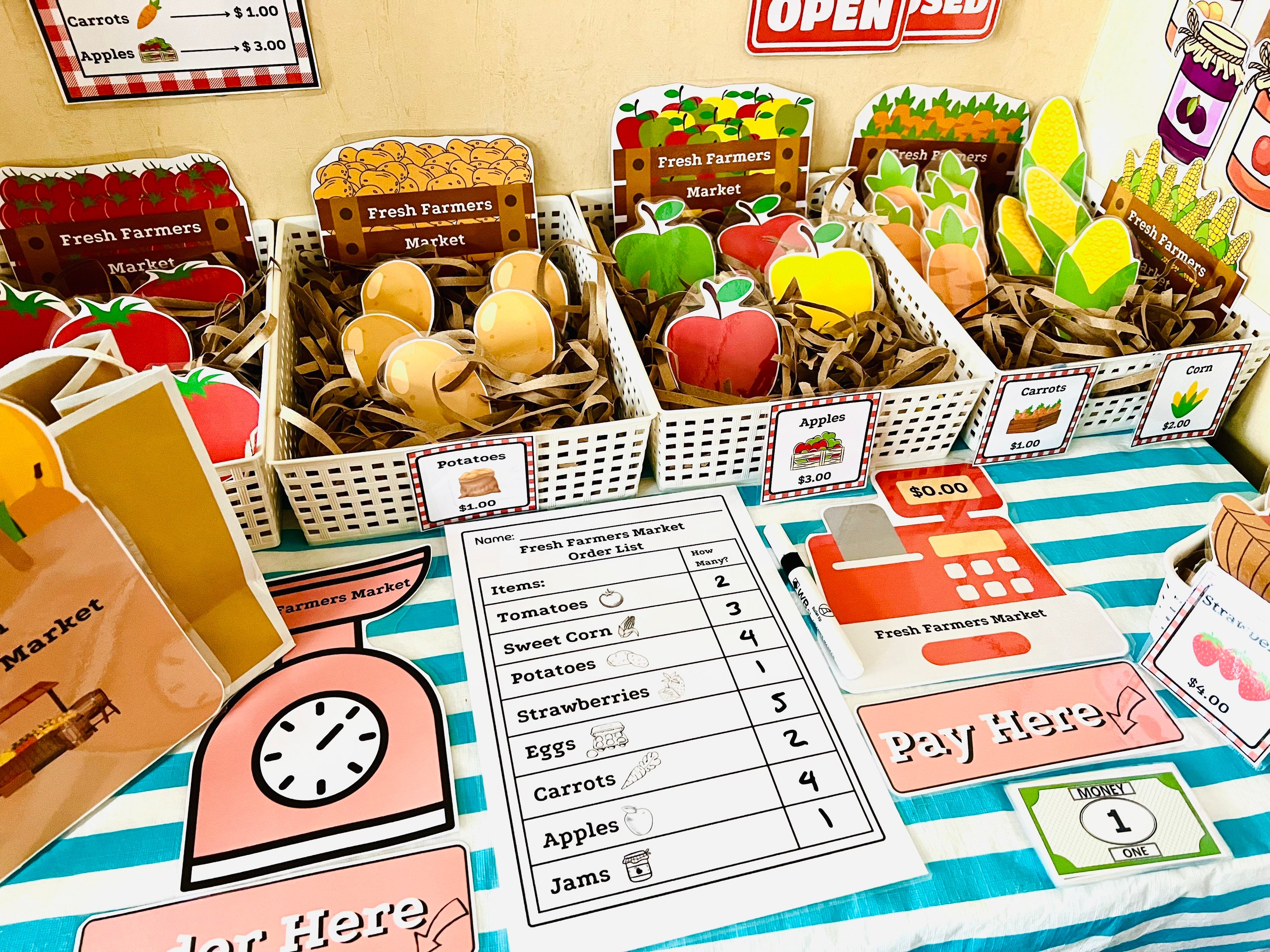 Farmers Market Kit, Dramatic Play Centre Props, Farmers Market ...