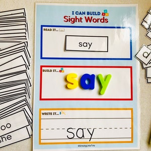 Sight Words Builder | Read, Build and Write Sight Words Activity | Busy ...