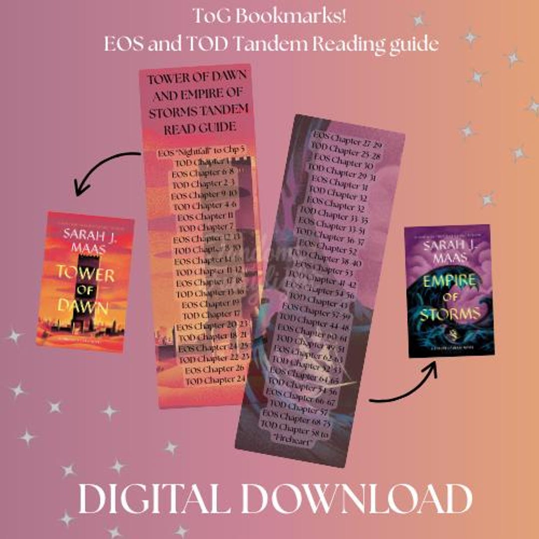 Tog Tandem Read Bookmark | Empire of Storms & Tower of Dawn Reading ...
