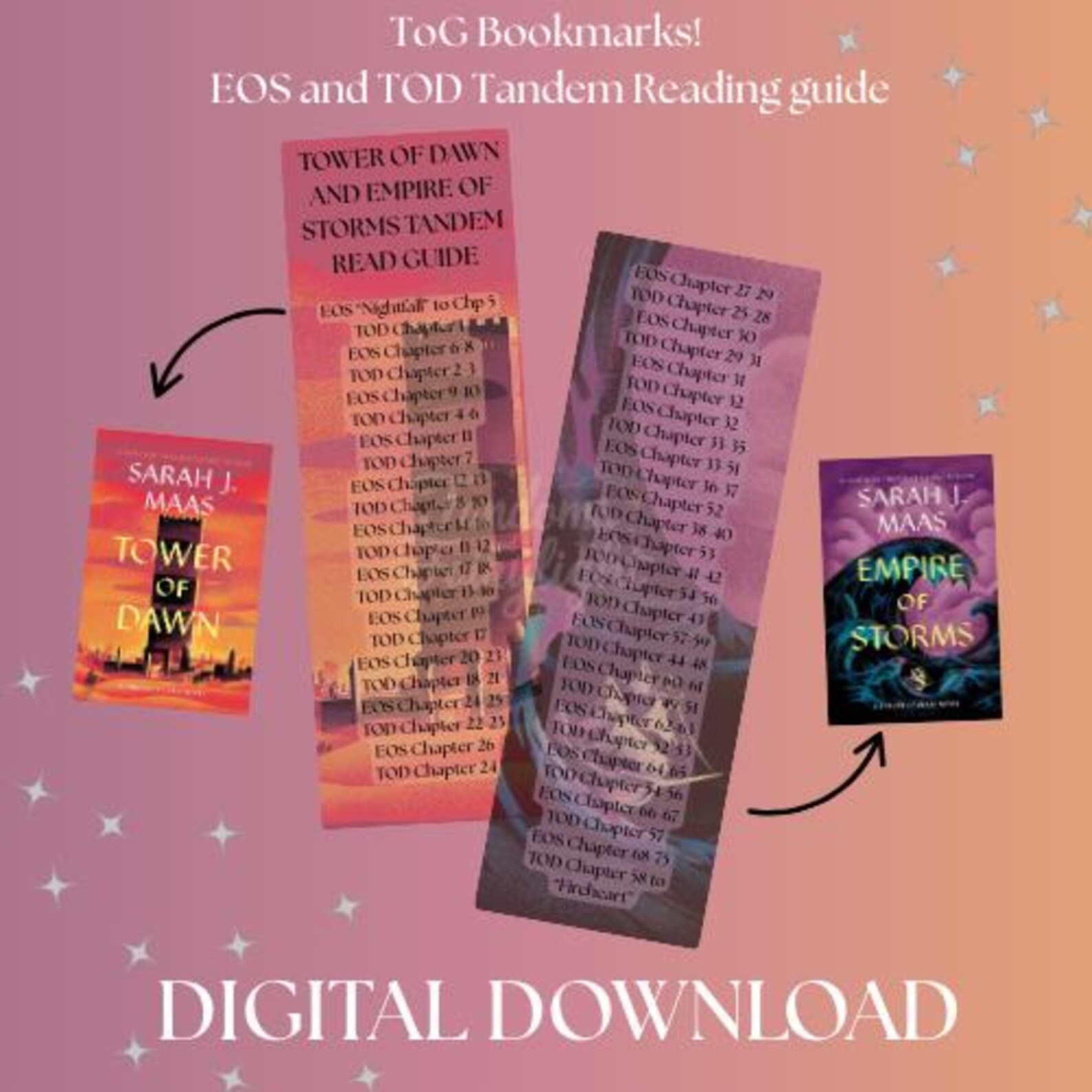 Tog Tandem Read Bookmark | Empire of Storms & Tower of Dawn Reading ...