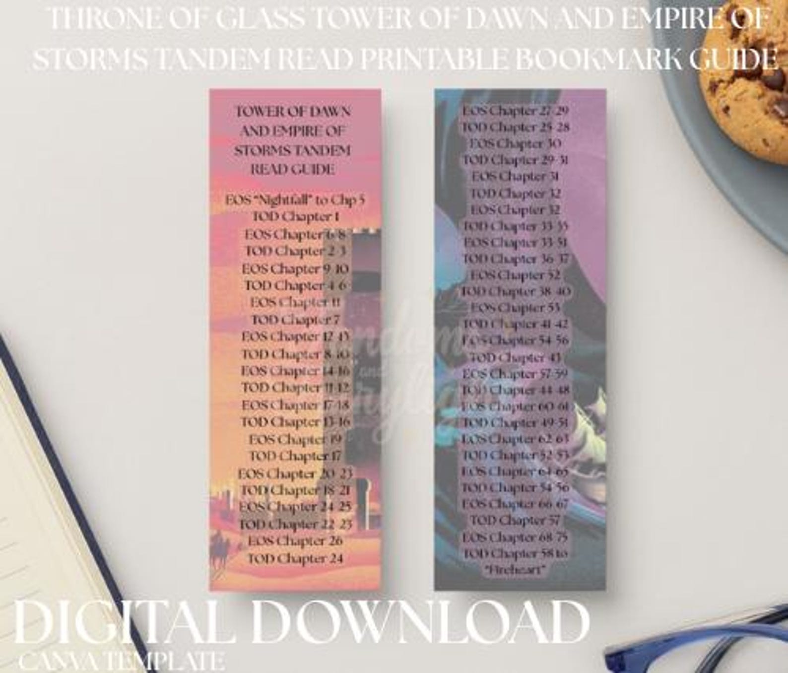 Tog Tandem Read Bookmark | Empire of Storms & Tower of Dawn Reading ...