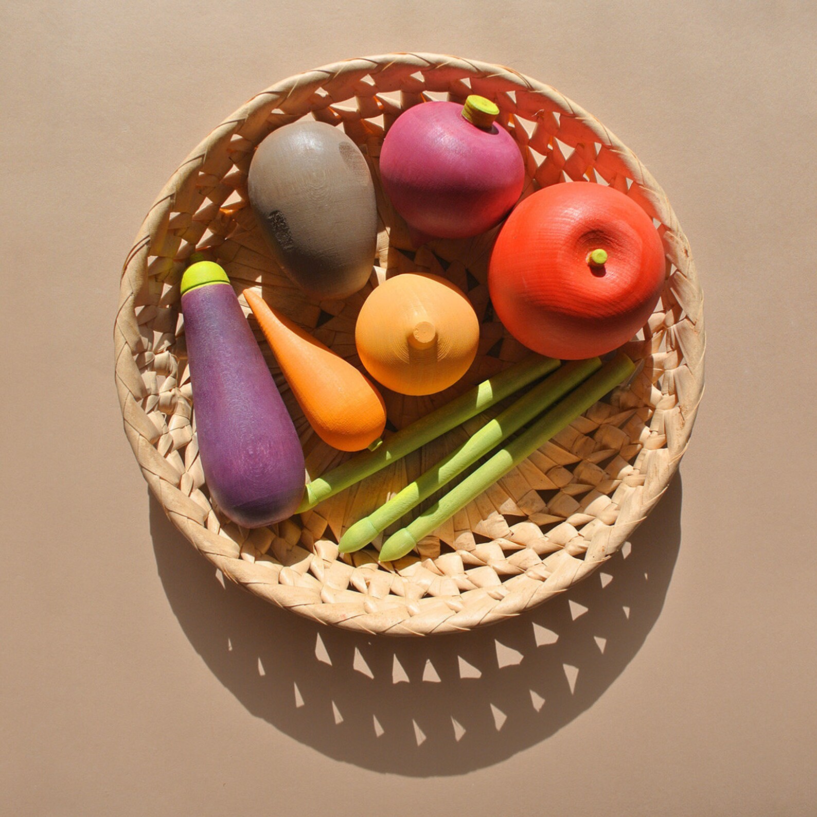 Wooden vegetable set Veggy real size | Etsy