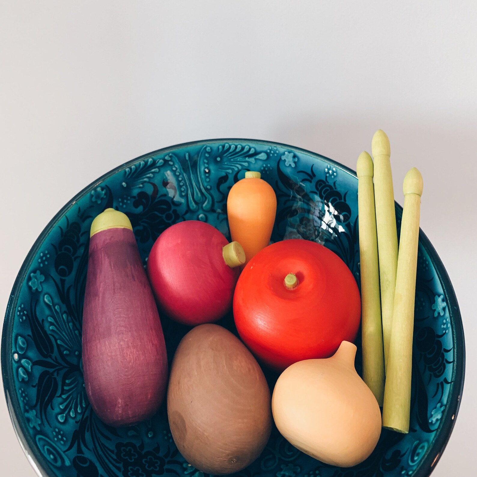 Wooden vegetable set Veggy real size | Etsy