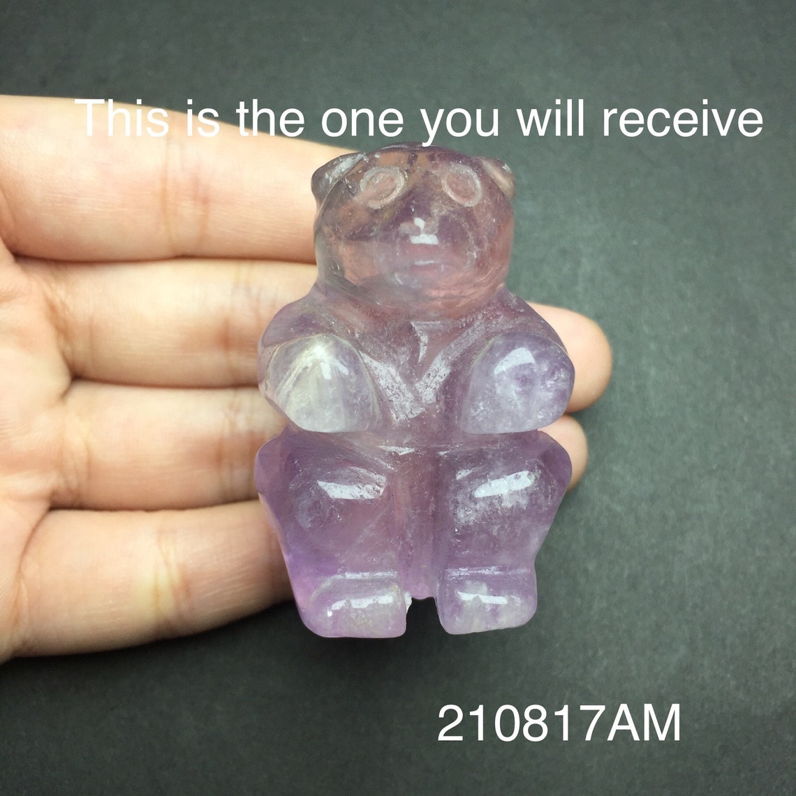 Amethyst Bear Animal Figurine Hand Carved Statue Natural | Etsy