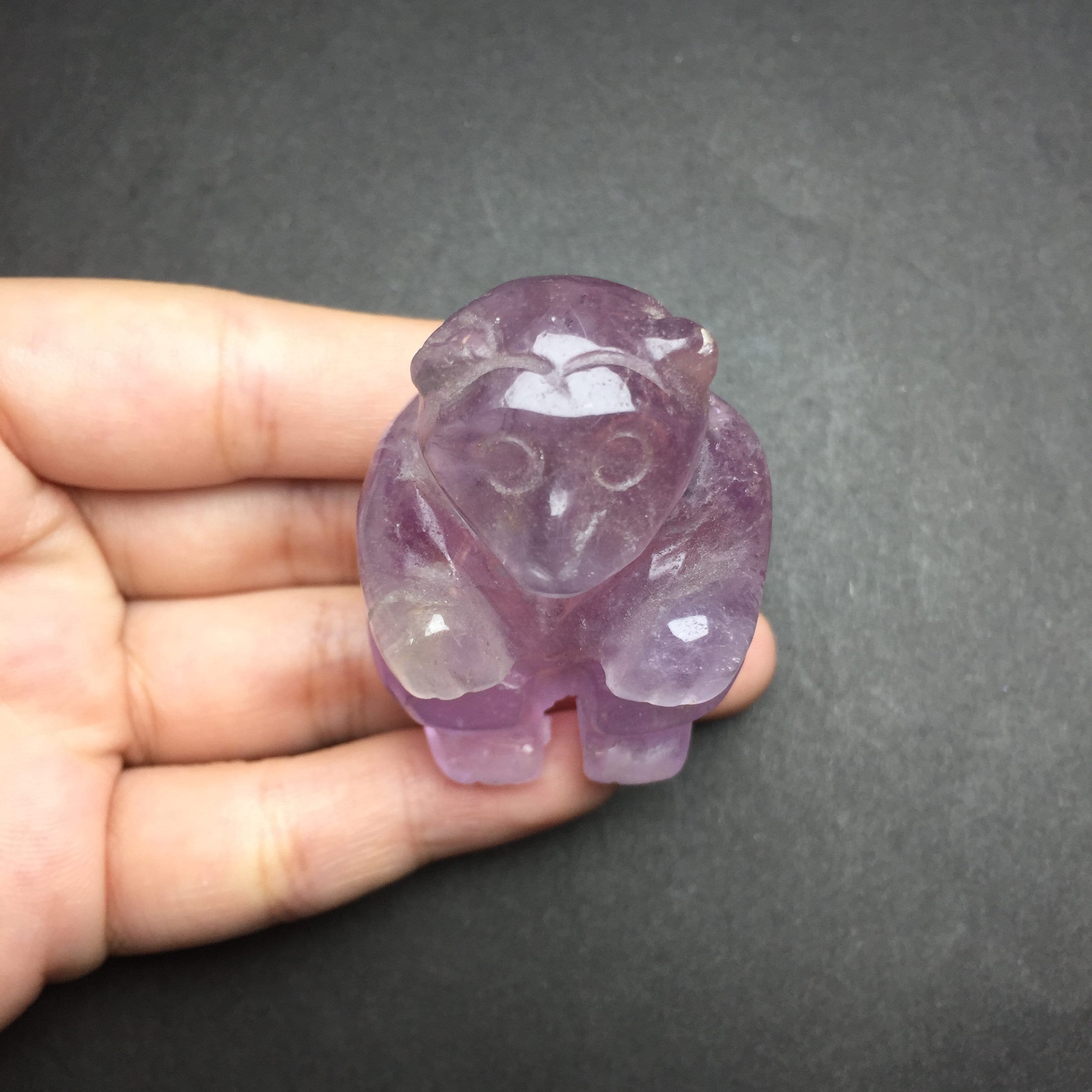 Amethyst Bear Animal Figurine Hand Carved Statue Natural | Etsy