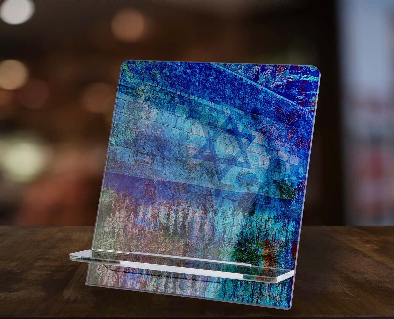 Art Shtender Siddur Stand Made on 1/4" Plexiglass, Judaica Art, Jewish ...