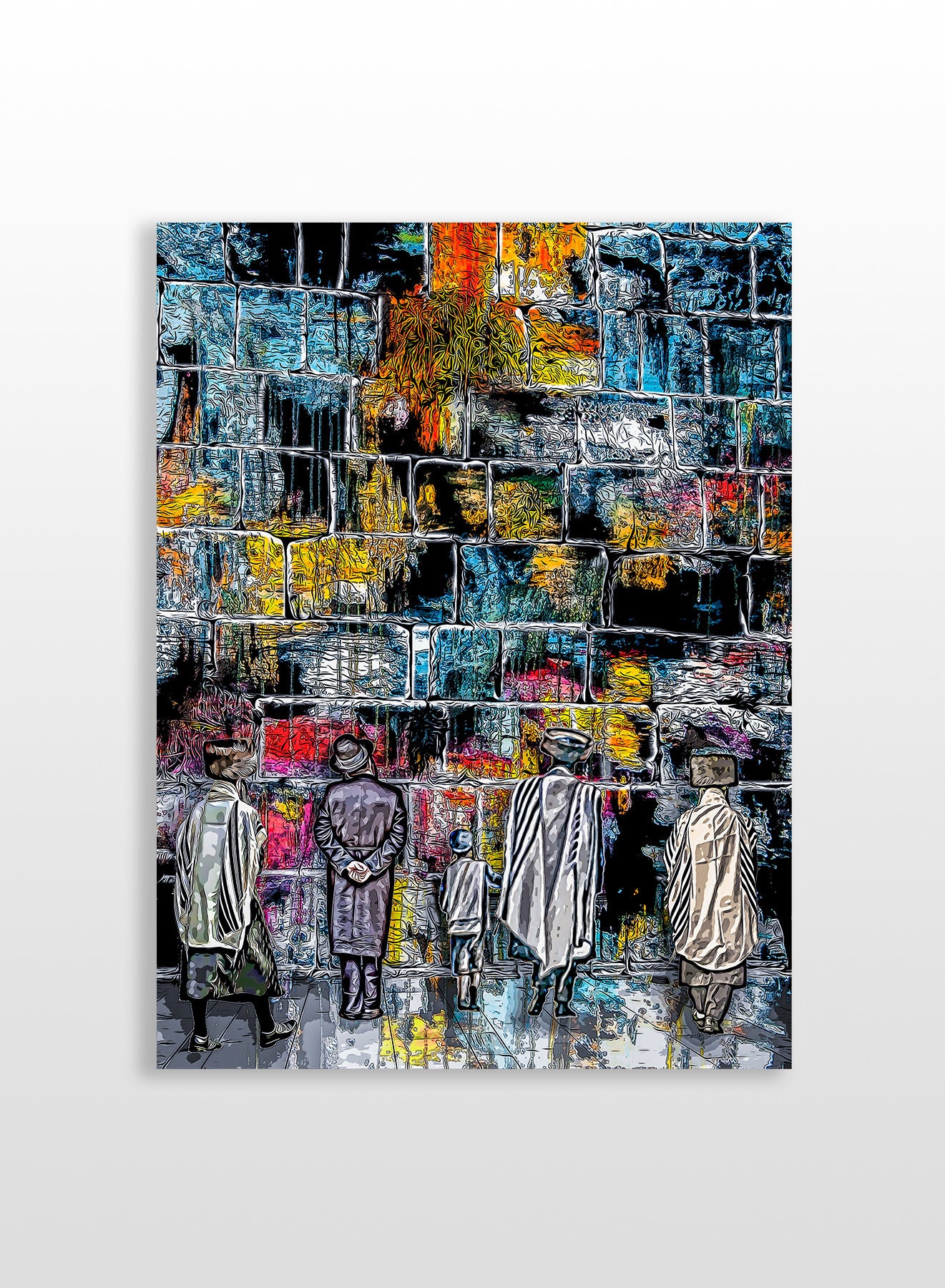 Spiritual Prayer, Hasidic Art, Judaica Art on Plexiglass and Canvas ...