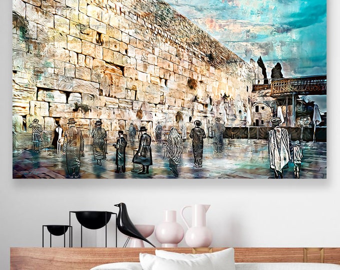 Kotel Art, Art on Plexiglass and Canvas, Original Art, Unique Jewish ...