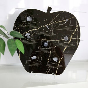 Rosh Hashanah Simanim on Acrylic, Apple Shapped Platter, Rosh Hashanah ...
