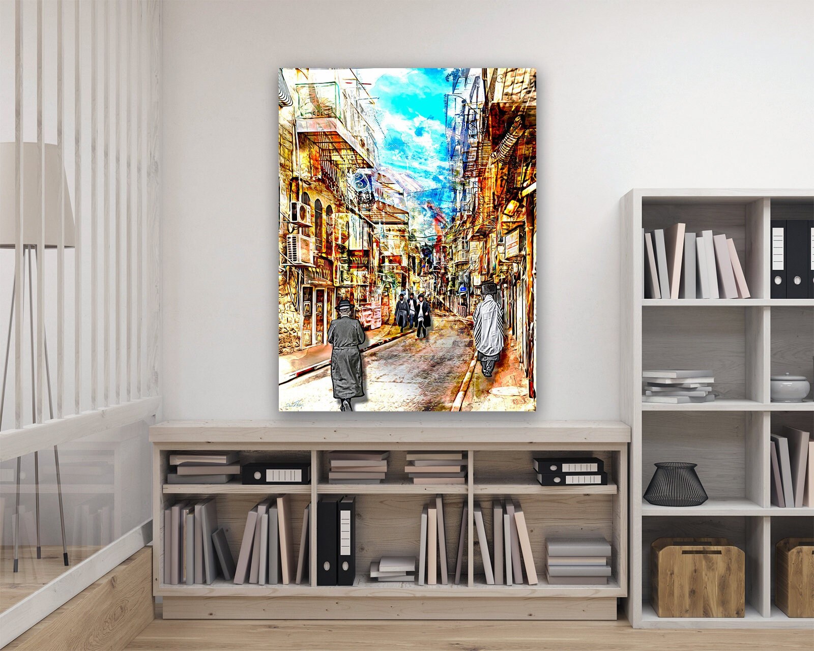 Geula, Jerusalem, Hasidic Art, Judaica Art on Plexiglass and Canvas ...
