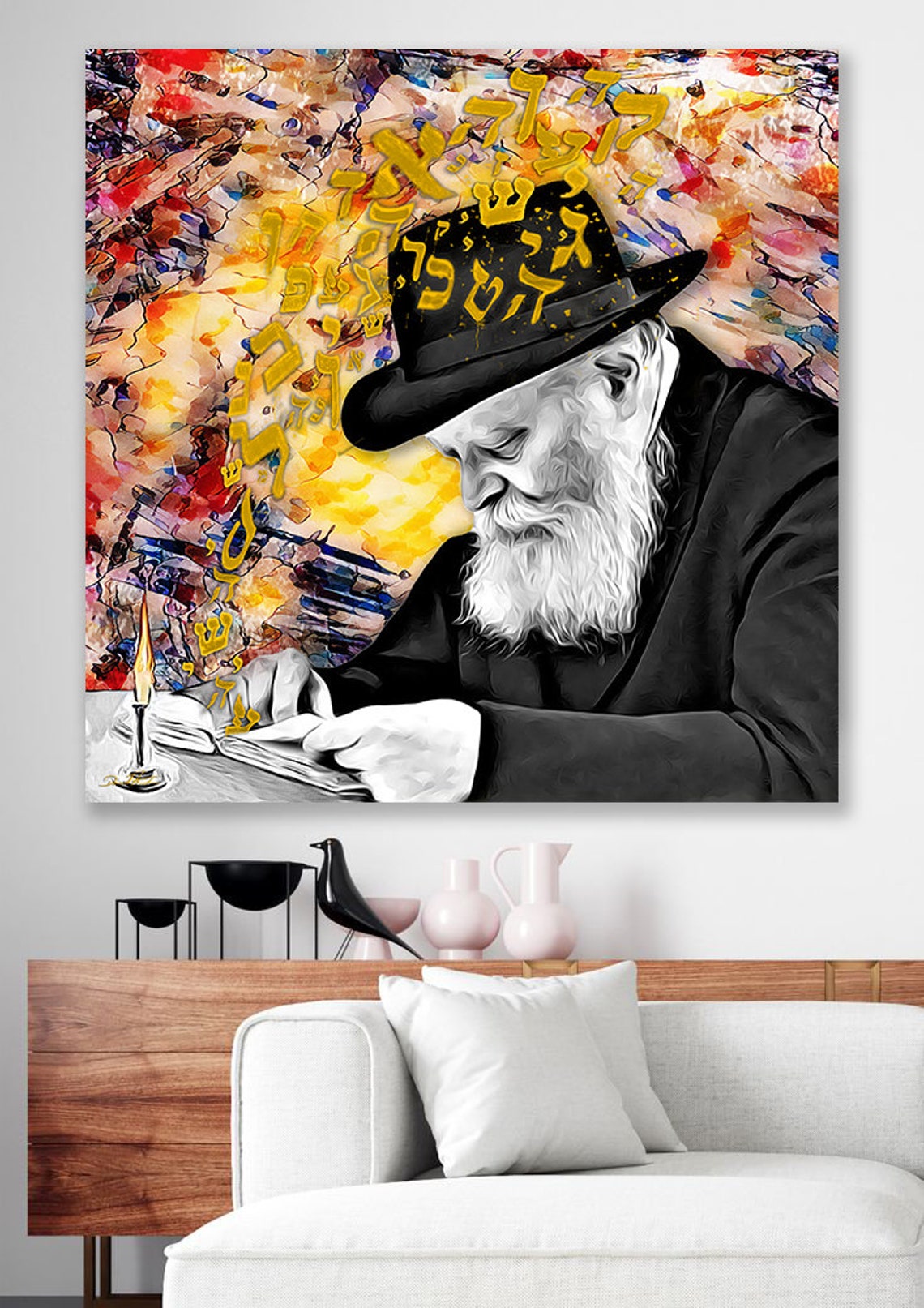 The Lubavitcher Rebbe Studies, 770 Art, Chabad Art for Jewish Home ...