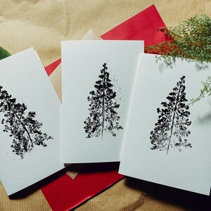 Christmas Tree With Gold Baubles - Limited Edition Botanical Monoprint ...