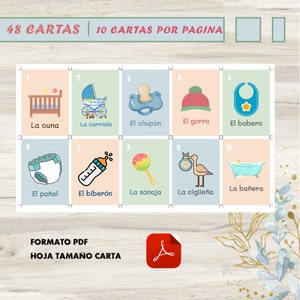 Spanish Baby Shower Loteria Game: 20 Boards (digital Download) - Etsy