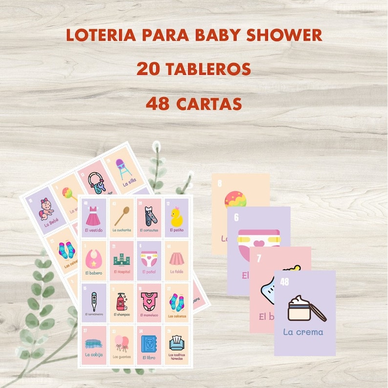 Loteria para baby shower, Baby shower Spanish loteria, Loteria en ...