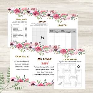 Juegos Para Baby Shower | Game for Baby Shower Spanish | Baby Shower ...