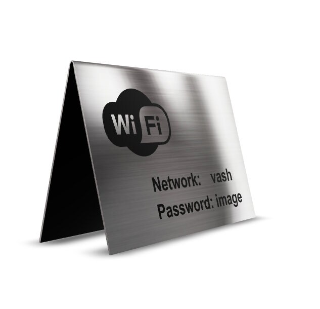 Personalized Hot Spot, Wi-fi, Internet Sign With Stand, Modern, Guest ...