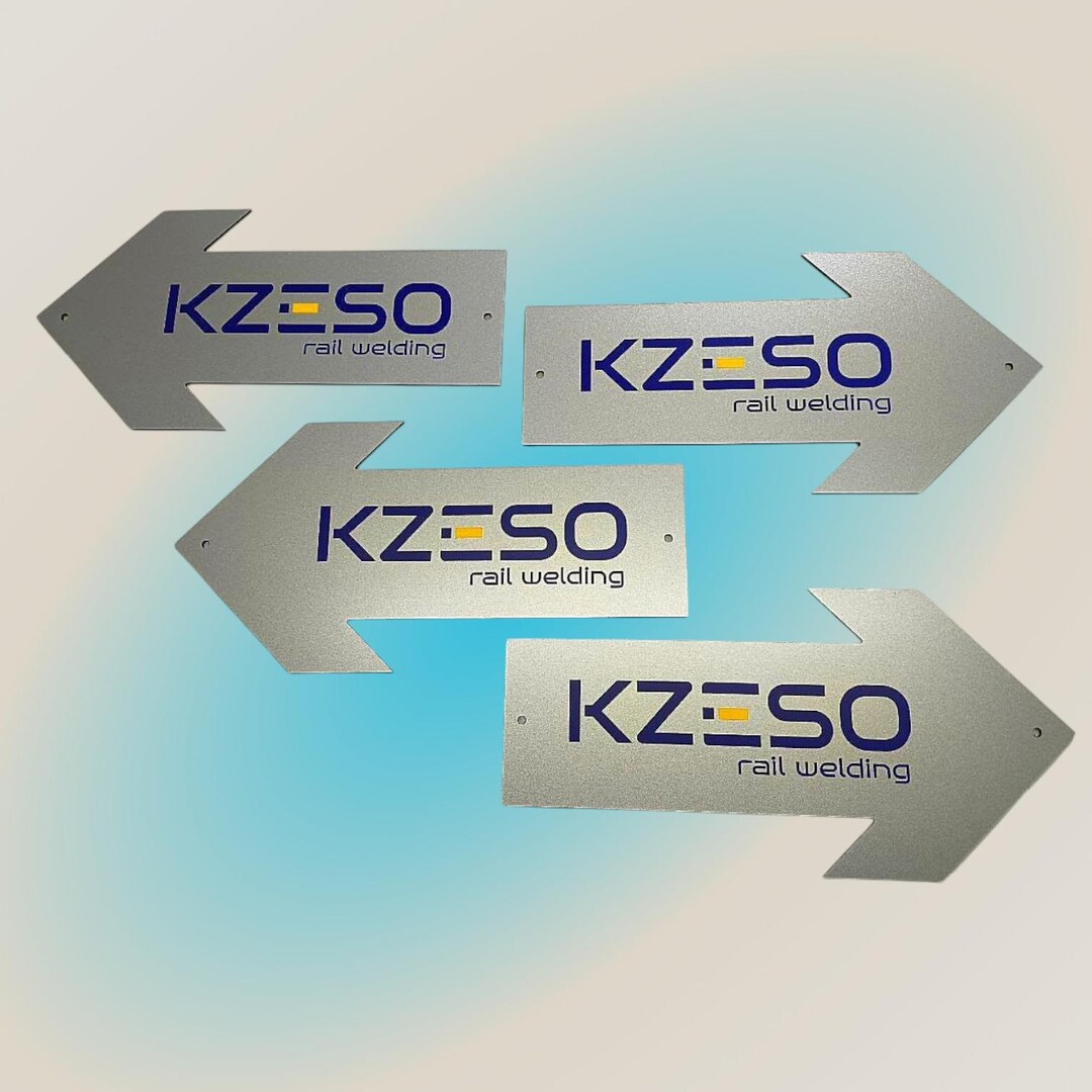 Custom Aluminum Arrow Sign: Personalized Business Logo, Wayfinding ...