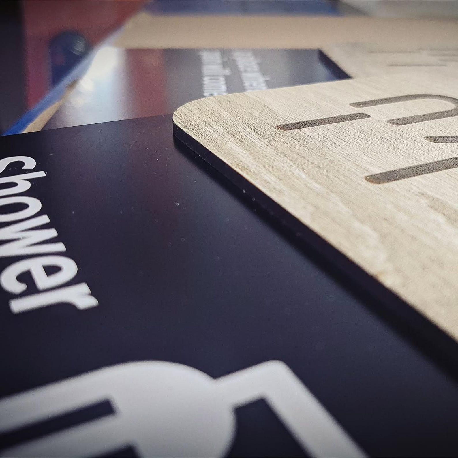 Personalize Custom Sign (restroom, SPA, Parking, Etc): Oak & Aluminum ...