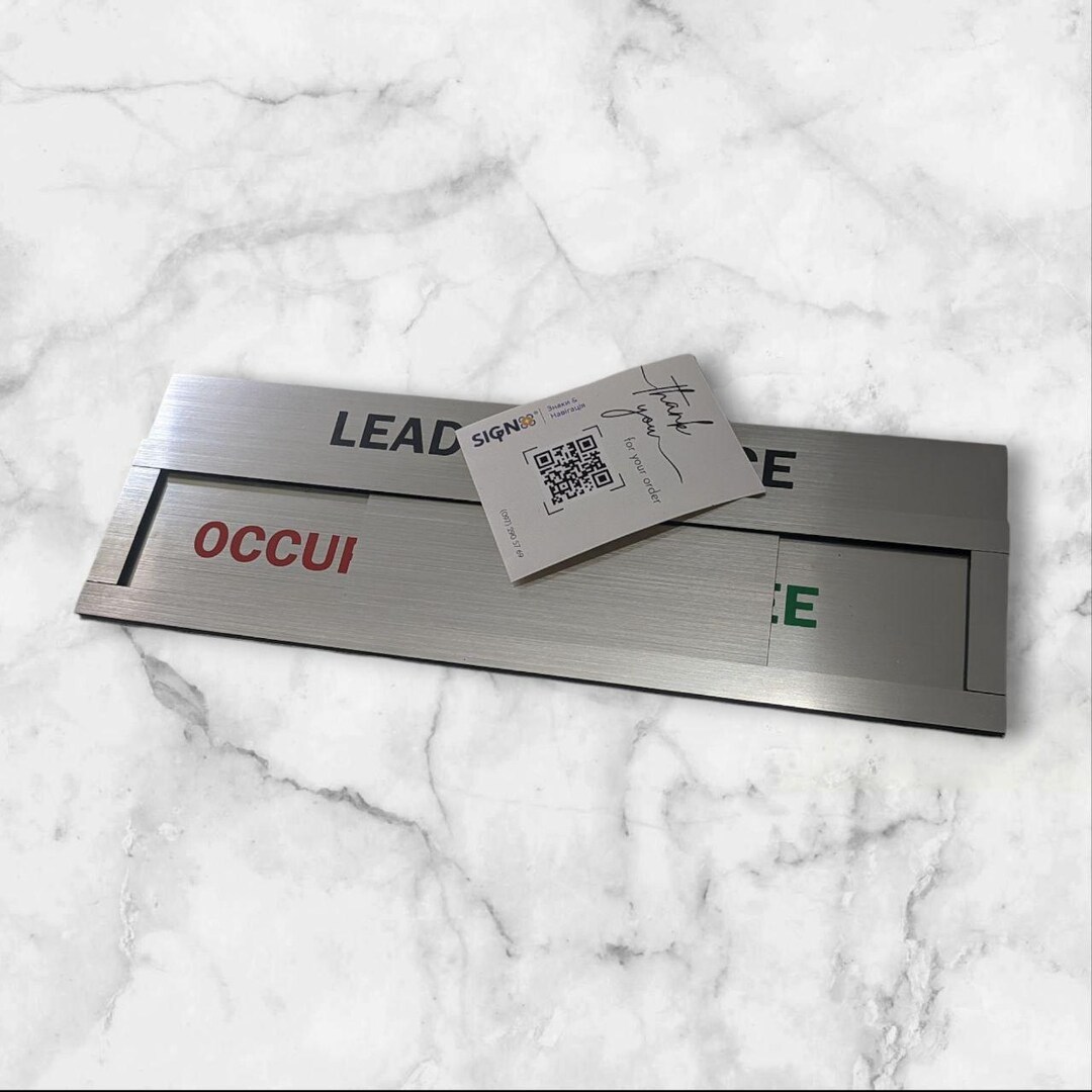 Personalized Office Sliding Sign: Occupied/available Indicator (11.8x3 ...