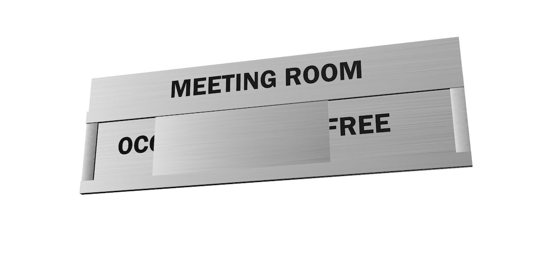 Meeting Room Door Sign Free Occupied, Custom Slider Indoor Plate ...