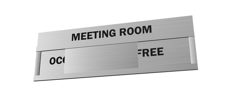 Meeting Room Door Sign Free Occupied, Custom Slider Indoor Plate ...