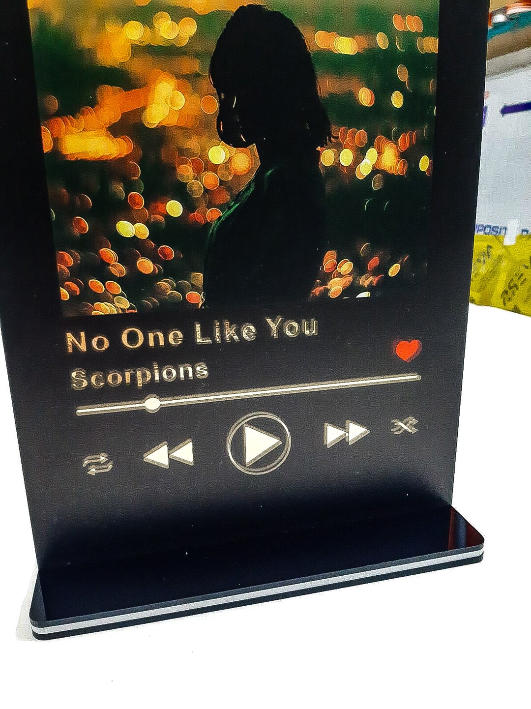 Personalised Acrylic Song Plaque A4 20x30cm With Scannable Barcode and ...