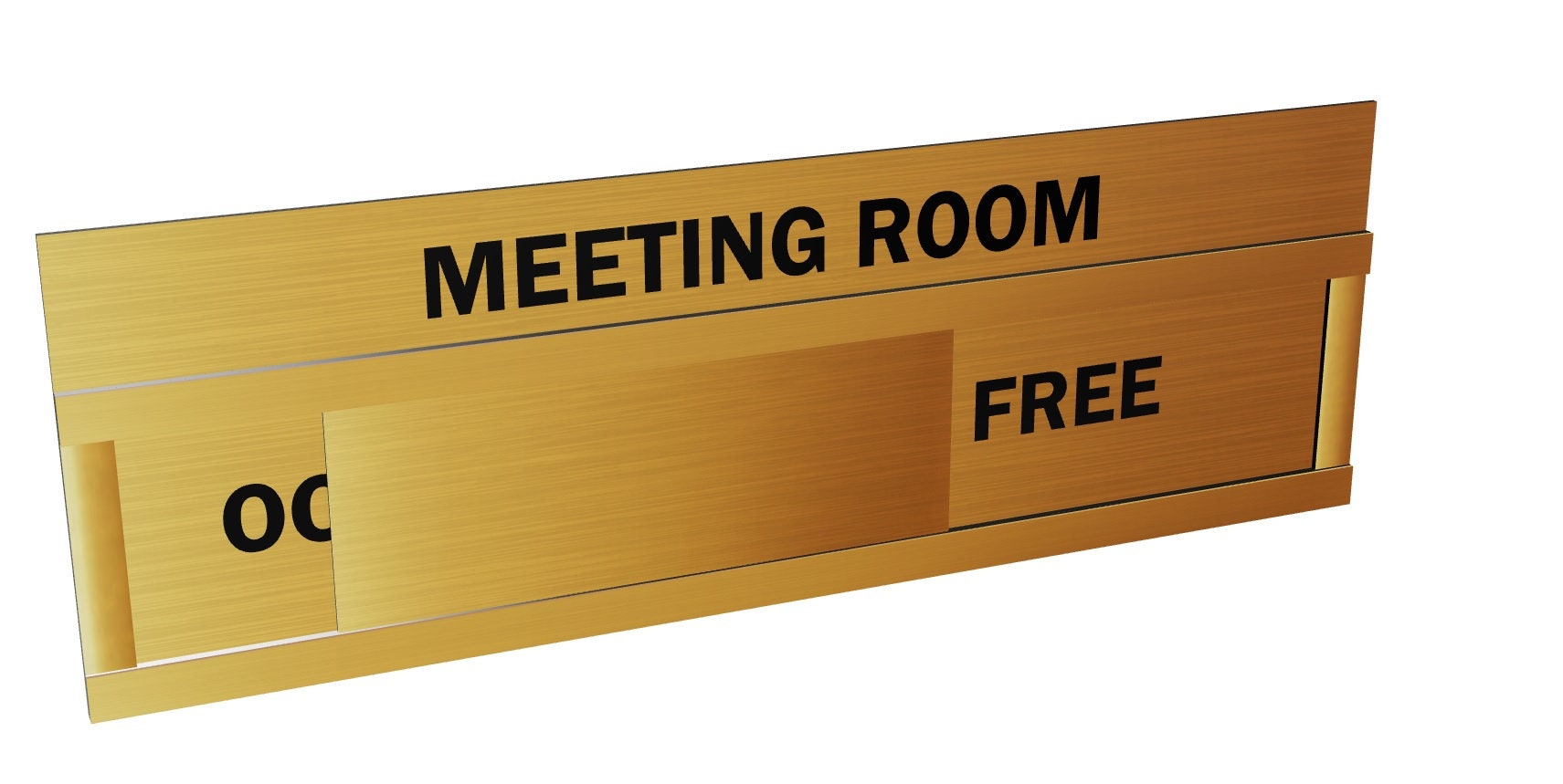 Meeting Room Door Sign Free Occupied, Custom Slider Indoor Plate ...
