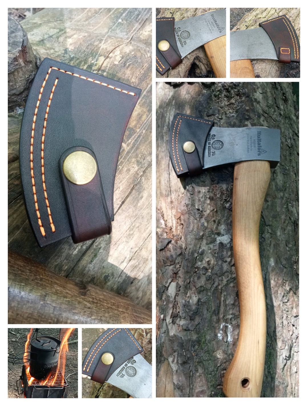 Handmade Leather Sheath for Hultafors- Agdor Small Trekking Axe 600g ...