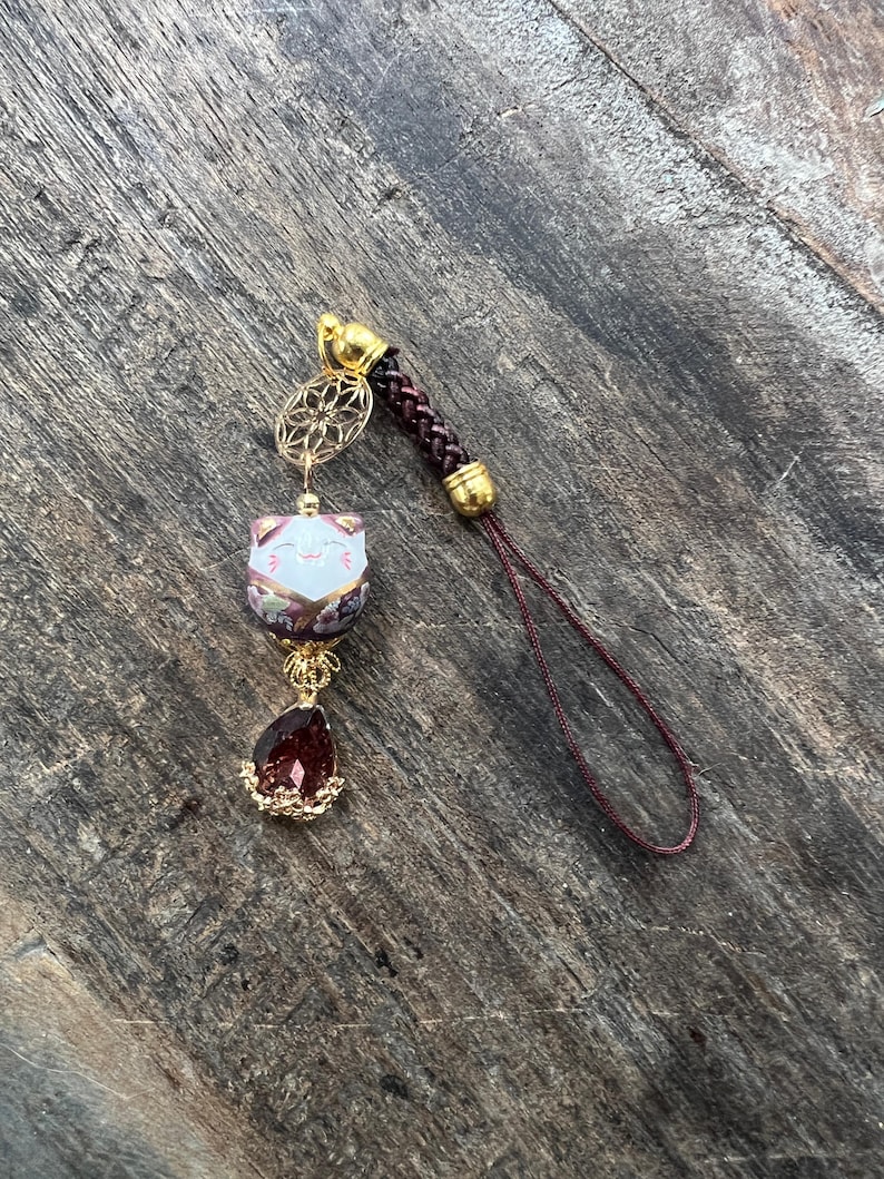 Lucky Kitty Phone Charm - Etsy