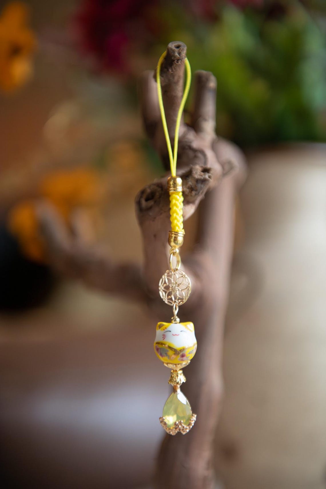 Lucky Kitty Phone Charm - Etsy