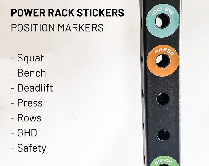 Power Rack Stickers - Position Markers - SET of 7 Pairs. - Etsy