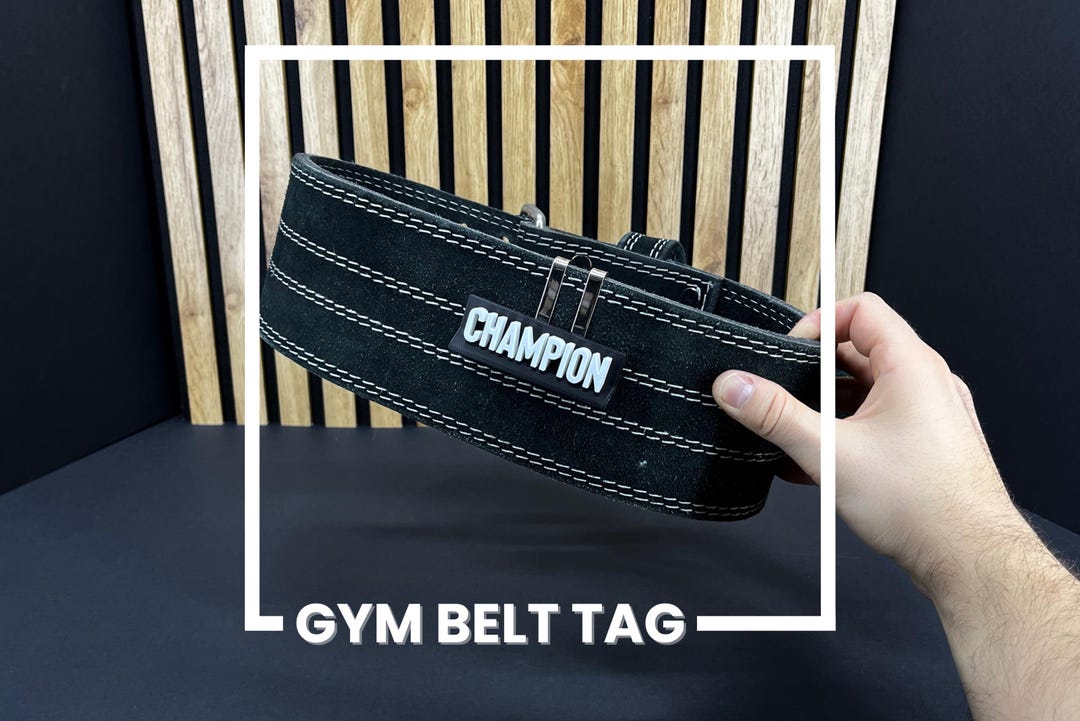 Gym Belt Name Tag - Personalized Weightlifting, Powerlifting or ...