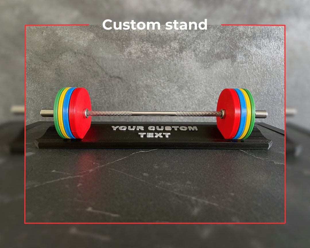 Personalized Stand for Mini Barbell Metal Scale Replica Miniature ...