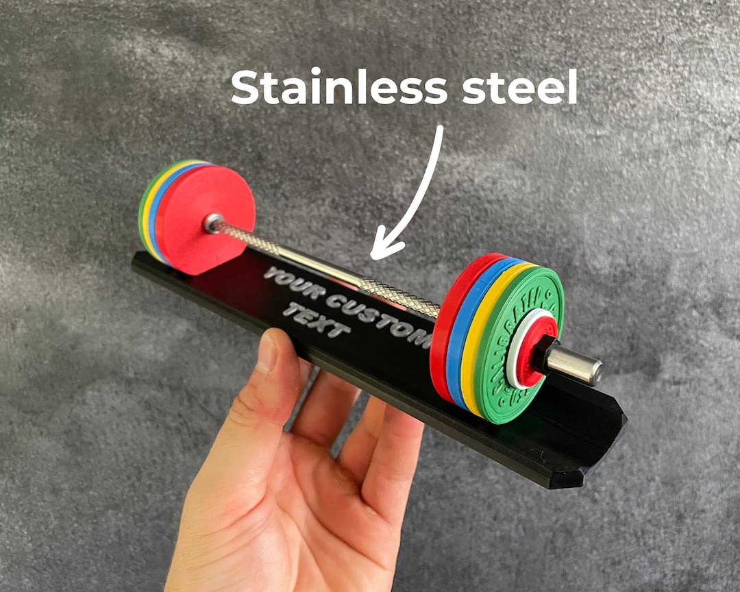 Mini Metal Barbell - PR Tracking Board - Weightplates Trophy Set for ...